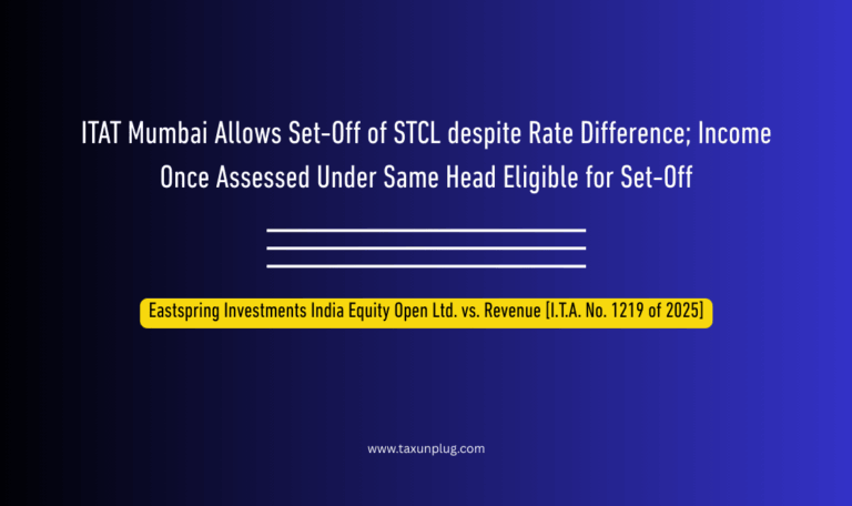 ITAT Mumbai Allows STCL Set-Off Despite Rate Difference